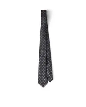 Prada Silk Tie - Anthracite Gray
