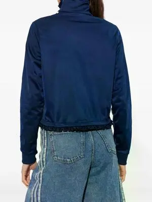 Adidas Ruffle-trimmed Zip-up Sweatshirt