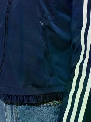 Adidas Ruffle-trimmed Zip-up Sweatshirt