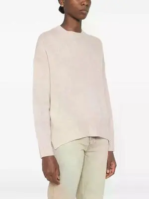 ALLUDE Ribbed-knit Crew Neck Sweater