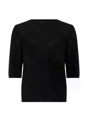 Fabiana Filippi Sequin Embellished Fine Knit Sweater