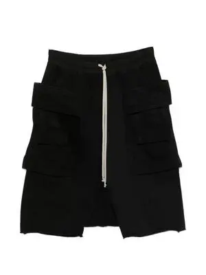 Rick Owens Creatch Drawstring Pocket Shorts - Black