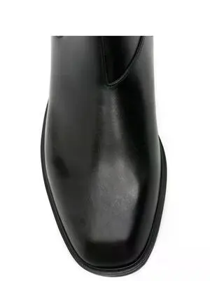 VINNY'S Leather Chelsea Boots With Elasticated Side Panels