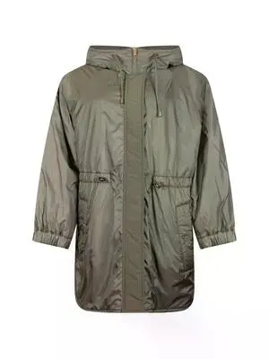 Max Mara Hooded Drawstring-waist Coat - Grey