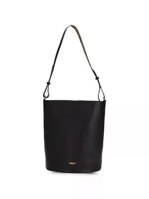 Burberry Logo Stamp Shoulder Bag - Black