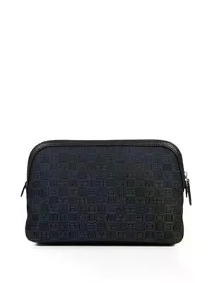 Smythson Small Stamp Canvas Travel Pouch