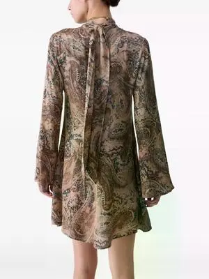 Liu Jo Printed Satin Mini Dress - Neutrals