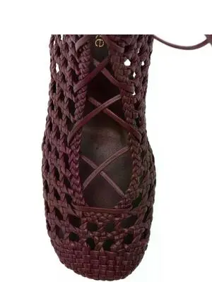 FORTE_FORTE Woven Lace-up Ankle Boots