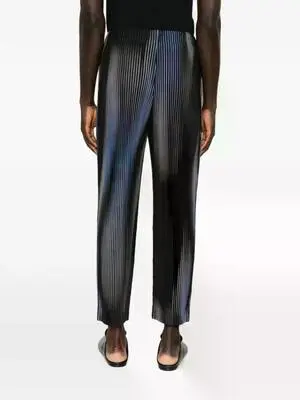 Issey Miyake Plissé Effect Printed Trousers