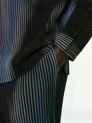Issey Miyake Plissé Effect Printed Trousers