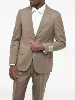 Corneliani Single-breasted Flap-pocket Suit - Brown