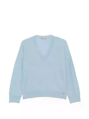 Herno Sequin-embellished V-neck Sweater - Blue