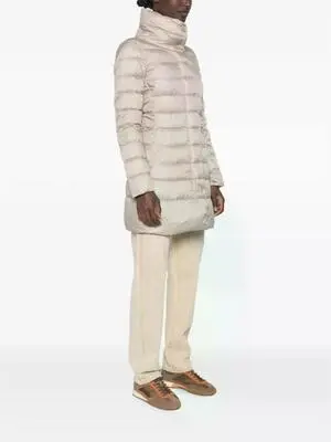 Peuterey Quilted High-neck Coat - Grey