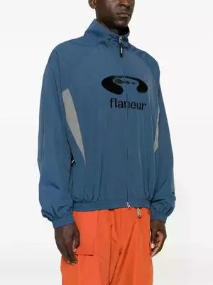 FLANEUR Embroidered Logo Track Jacket