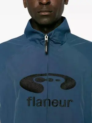 FLANEUR Embroidered Logo Track Jacket