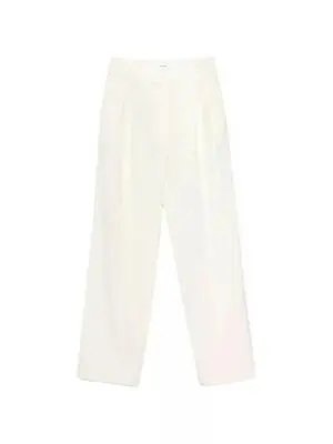 LARDINI Pleat-detail Wide-leg Trousers - Neutrals