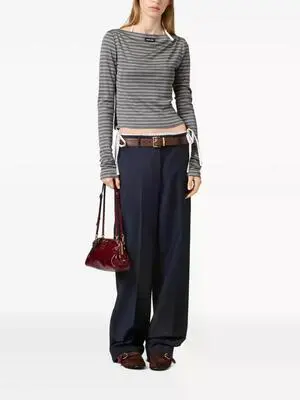 Miu Miu Striped Jersey Top