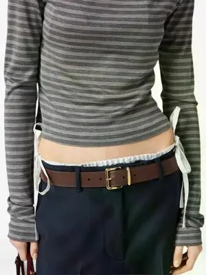 Miu Miu Striped Jersey Top