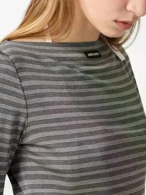 Miu Miu Striped Jersey Top