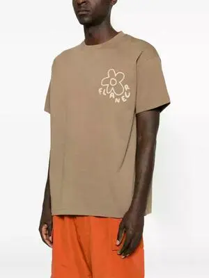 FLANEUR Blossom Logo-print Crew-neck T-shirt