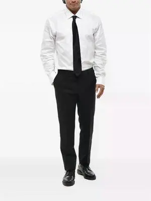 Corneliani Pressed-crease Trousers - Black