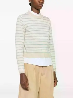 Guest In Residence Pebble Stripe Crew Neck Sweater