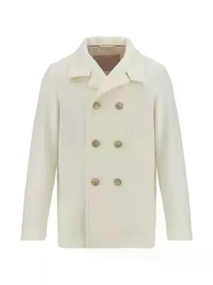 Herno Resort Double-breasted Peacoat - White