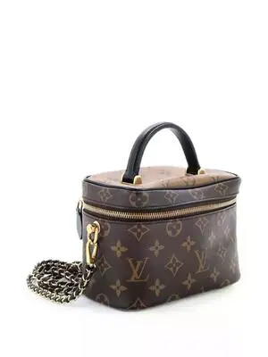 LOUIS VUITTON Vanity Handbag Reverse Monogram Canvas Pm Satchel