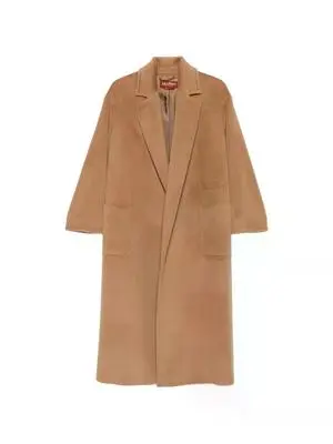 Max Mara Belted Notch-lapel Wool Coat - Neutrals
