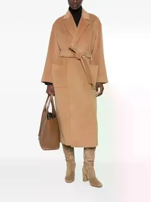 Max Mara Belted Notch-lapel Wool Coat