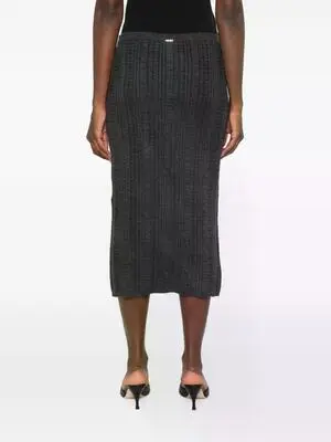 TWINSET Cable-knit Midi Skirt With Button Front