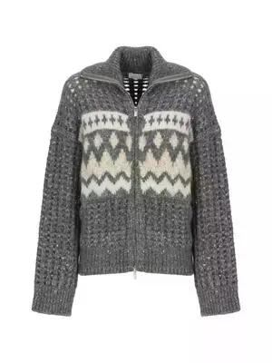 Peserico Sequin-embellished Perforated Sweater