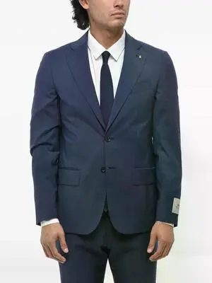Corneliani Single-breasted Flap-pocket Suit - Blue