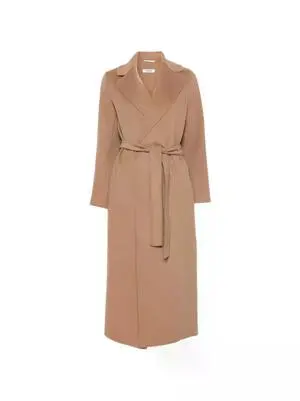 Max Mara Belted Notch-lapel Coat - Brown