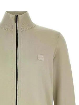 BOSS Logo-patch Zip-up Cardigan