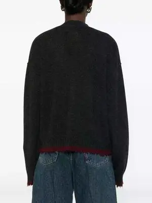 UMA WANG Distressed-trim Oversized Cardigan