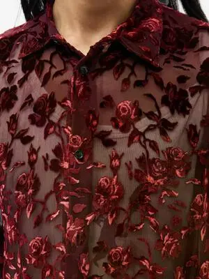 ANN DEMEULEMEESTER Andre Floral-devoré Shirt