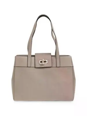 Furla Amelia Large Leather Tote Bag - Neutrals