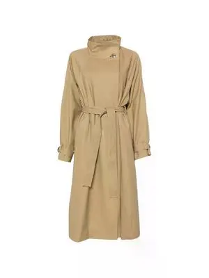 Maje Belted Trench Coat - Neutrals