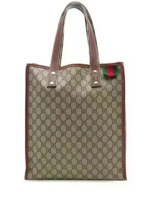 Gucci 2016-2026 Gg Supreme Web Tote Bag - Neutrals
