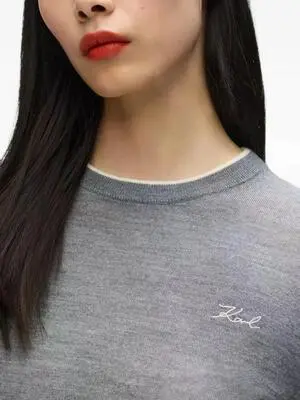 Karl Lagerfeld Merino Wool Crew-neck Sweater