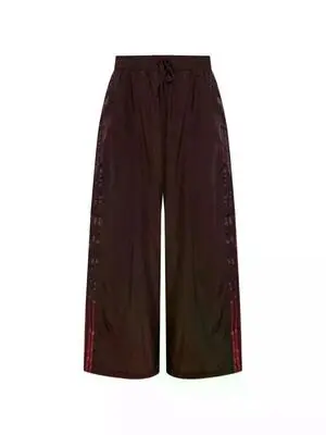 Y3 Crinkled Finish Track Pants With Side Stripe Detail