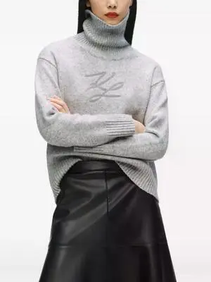 Karl Lagerfeld Soutache Turtleneck Sweater