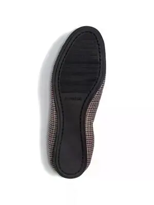 Bernardo Billie Check-pattern Lace-up Flats - Brown