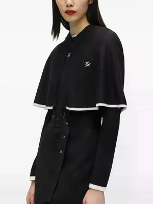 Karl Lagerfeld Transformable Cape Dress With Buckled Belt