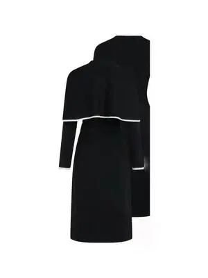 Karl Lagerfeld Transformable Cape Dress With Buckled Belt