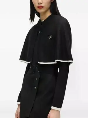 Karl Lagerfeld Transformable Cape Dress With Buckled Belt