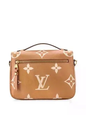 LOUIS VUITTON Pochette Metis Monogram Empreinte Giant Crossbody Bag - Neutrals