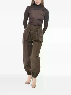 SUPER BLOND Silk Organza Balloon Trousers - Brown