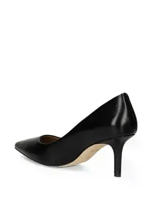 BOSS Miah Heeled Leather Pumps With Debossed Logo